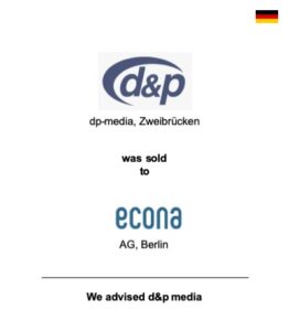 Econa AG kauft DP - Media GmbH - HSCie GmbH • Hübner Schlösser & Cie